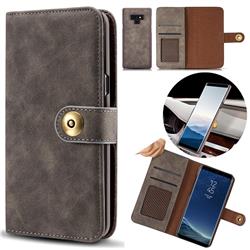 Luxury Vintage Split Separated Leather Wallet Case for Samsung Galaxy ...