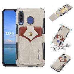 Maple Pattern Canvas Multi-function Leather Phone Back Cover for ...